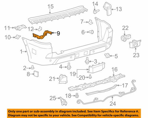 52156-60120 Toyota Support, rear bumper side, lh 5215660120, New ...