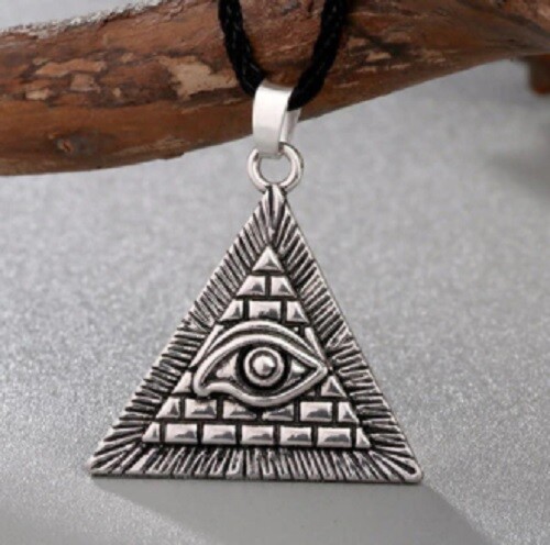 Illuminati Pendant Necklace Eye of Providence Viking Pyramid Pagan ...