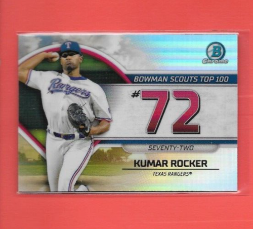 2023 Bowman Chrome Scouts Top 100 Kumar Rocker Rookie, Texas Rangers # ...