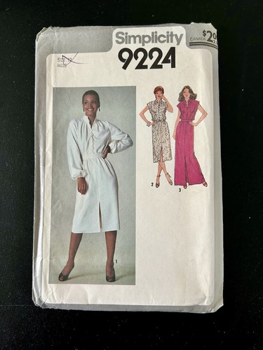 Vintage 1979 Simplicity Pattern 9224 Pullover Dress Size 12 Cut | eBay