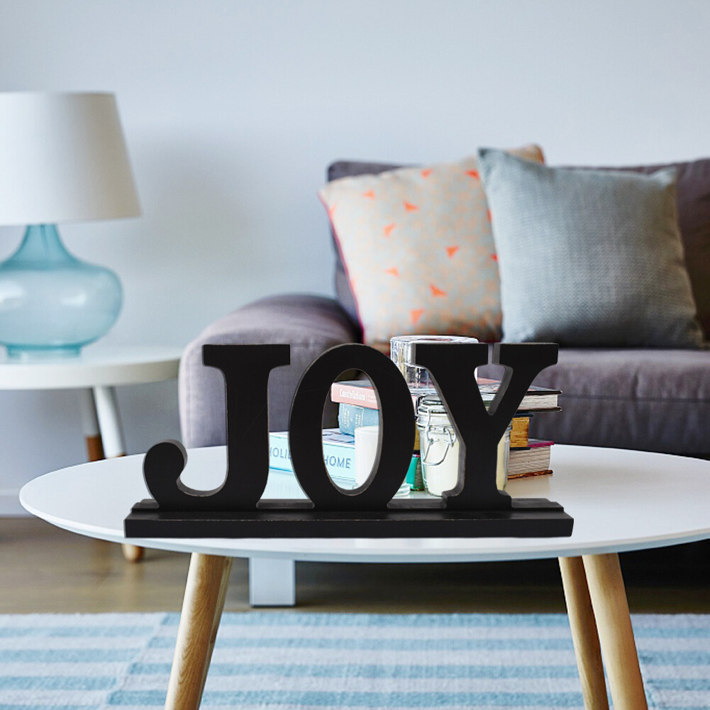 Wood Rustic Cutout Joy Sign for Home Decor Freestanding Joy Tabletop ...