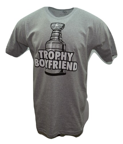 Trophy Boyfriend Adult Gray Plus/Minus Hockey T-Shirt in sizes Medium ...