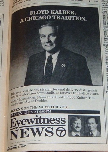 1985 CHICAGO TV WEEK GUIDE~OPRAH WINFREY~STEVE MCQUEEN~FLOYD KALBER~TIM ...