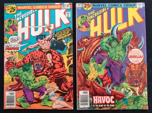 The Incredible Hulk 201-202 Conan Swipe, Jarella app. Psyklop cameo ...