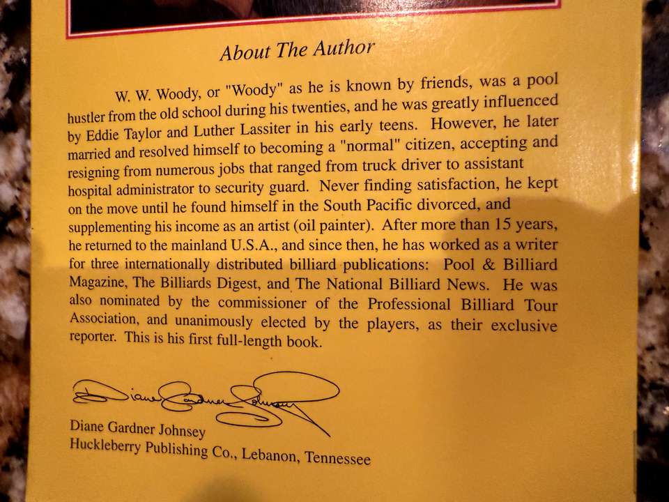 Buddy Hall Rags to Rifleman pool player billiards W W Woody biograpy | eBay