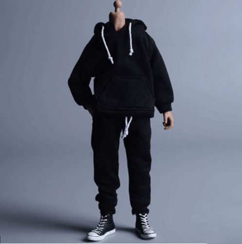 1/12 Scale Clothes Male Casual Sports Hoodie Pants Model for 6" Figure ...