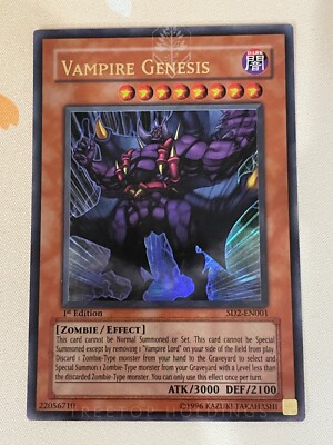 Yugioh, Vampire Genesis SD2-EN001, Ultra Rare, 1st Edition, P/LP | eBay