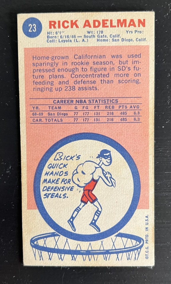 1969-70 Topps - #23 Rick Adelman (RC) | eBay
