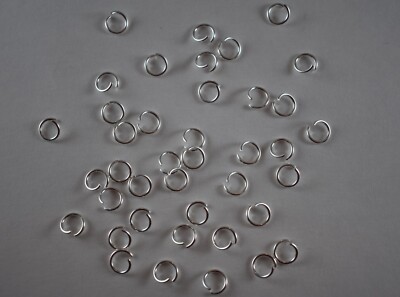 65 grams approx. 300pcs Silver Plated Stainless Steel Jump rings Size 1 ...
