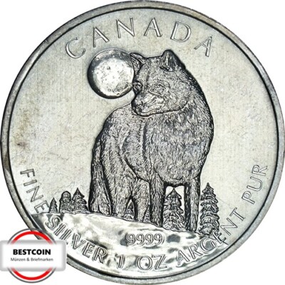 CANADA KM 1052 5 Dollar Timberwolf von 2011 in BU/STG Patina 1246425 | eBay