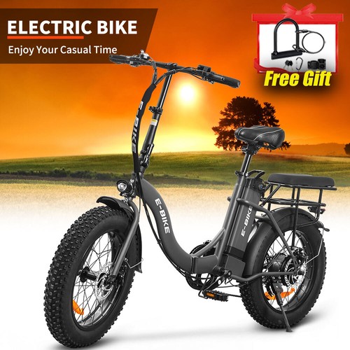 E-bike 20" 750W Electric Bike Bicycle Foldable Fat Tire City Mountain E ...