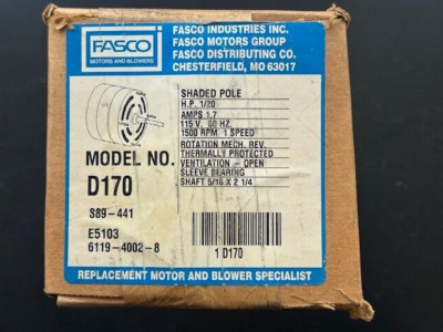 Motors - Fasco Shaded Pole