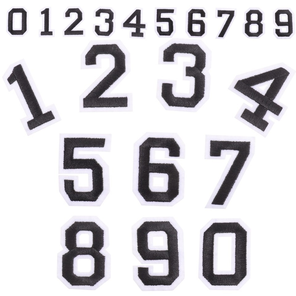 2 Sets Digital Stickers Miss Football Shirt Number Numbers for Clothes ...