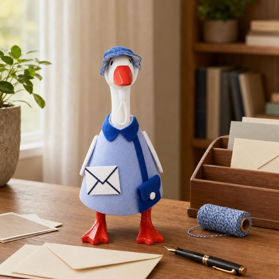 7 Inch Desk Goose Outfits Mini Desktop Goose Accessories Set (Postman ...