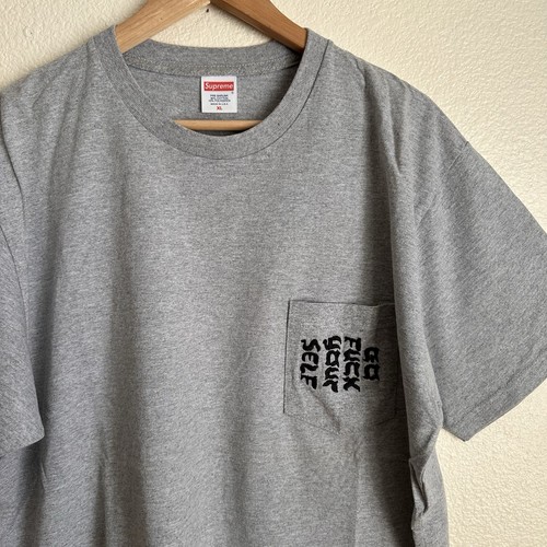 Supreme Go F Yourself Pocket Tee Heather Grey Size XL SS17 T-Shirt | eBay