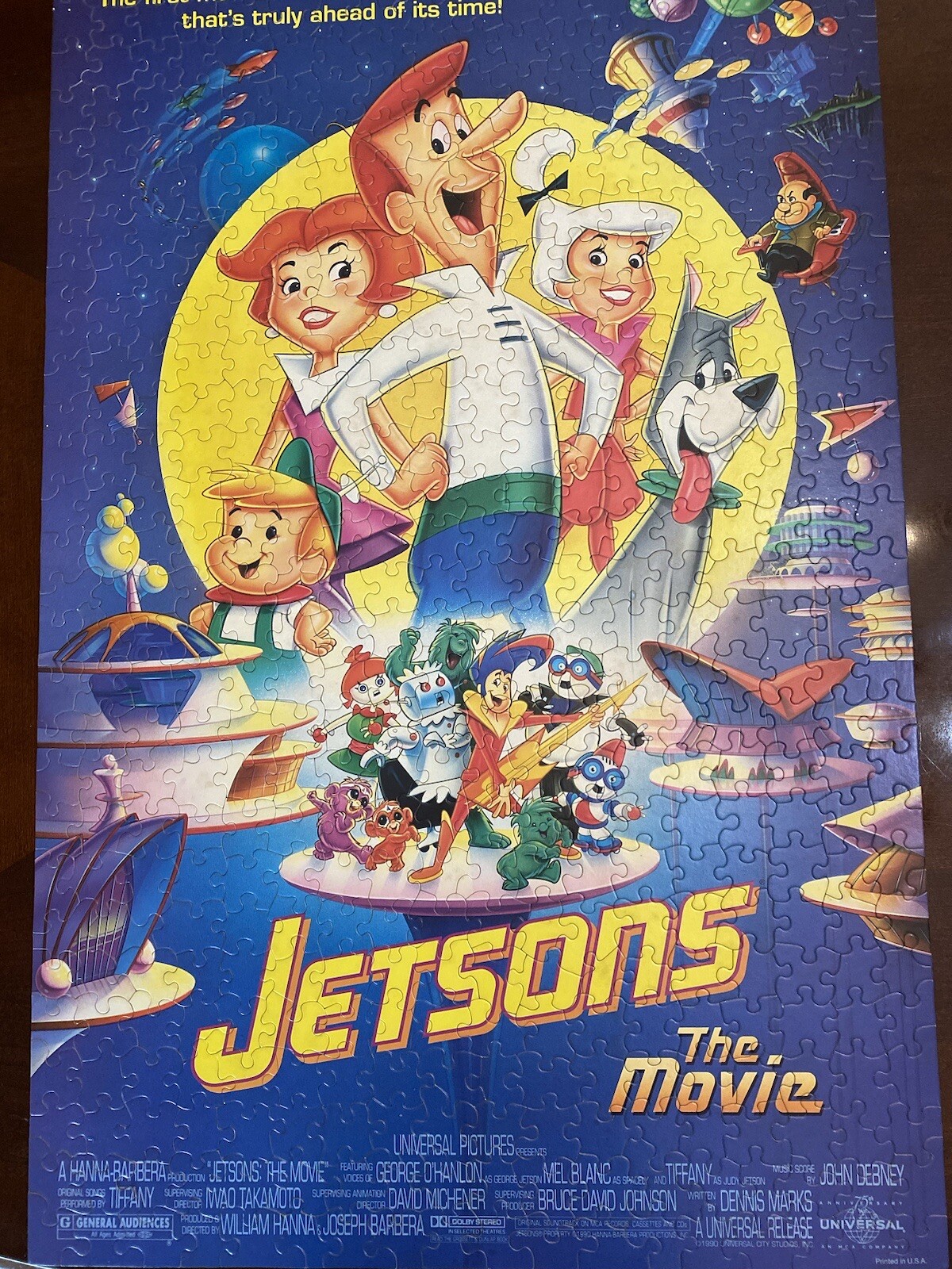 Vintage 1990 JETSONS Movie Poster Puzzle 500 pc Milton Bradley 2' x 3 ...