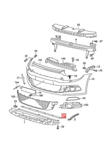 Genuine VW Scirocco 137 138 Support Element 1K8805915B | eBay