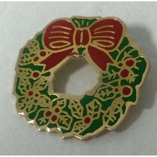 Vintage Wreath Lapel Pin Brooch Christmas Holiday 1" | eBay