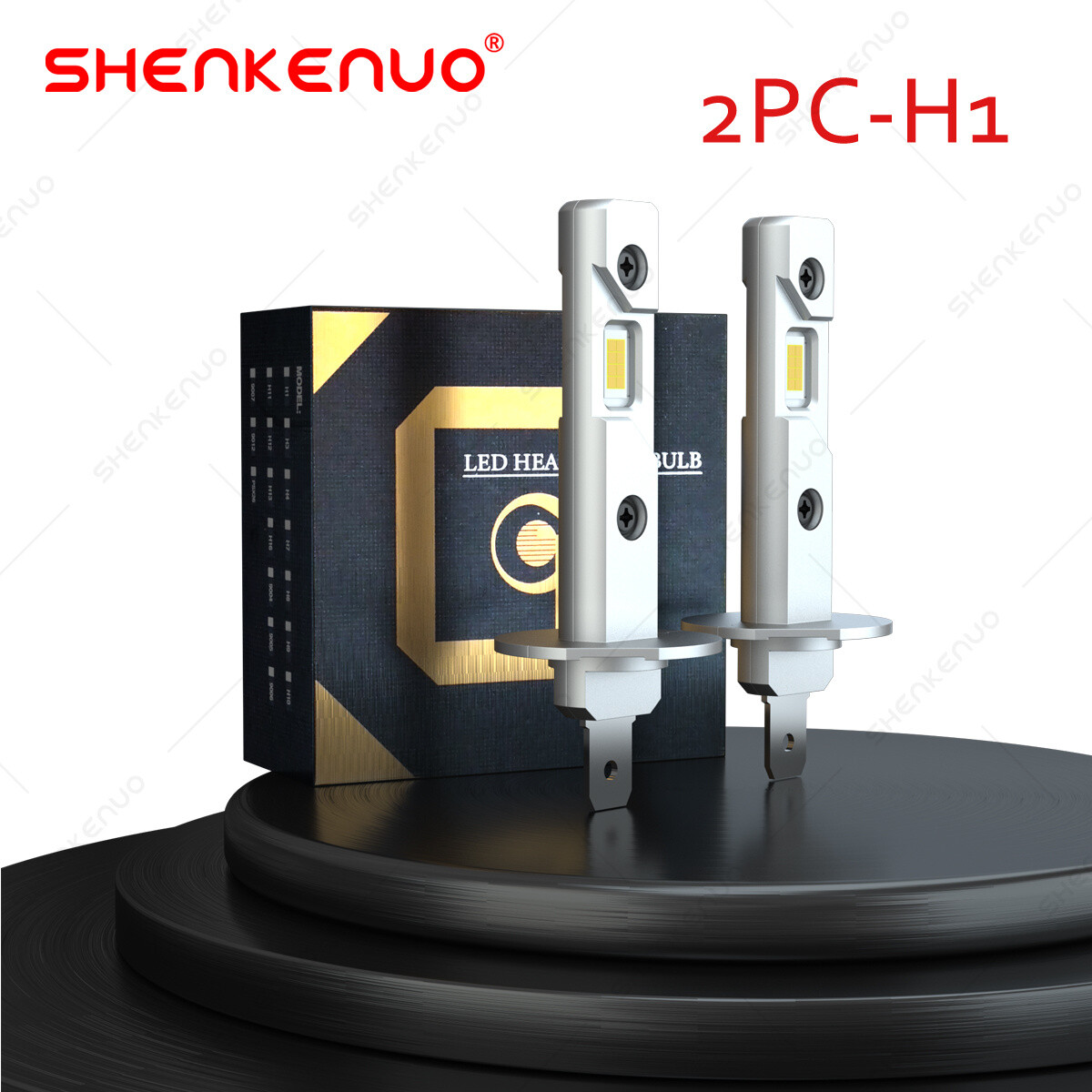 2x Super Bright H1 LED Headlight Kit High Low Beam Fog Driving Bulbs ...