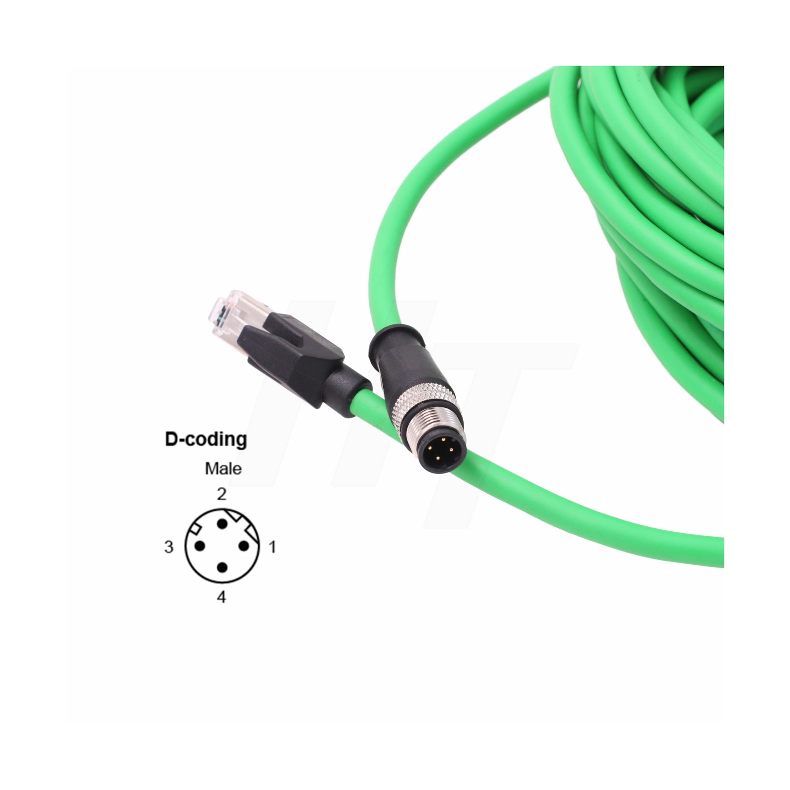 M12 4 Pin D-Coded to RJ45 Ethernet Cable for Sick Datalogic Sensor ...