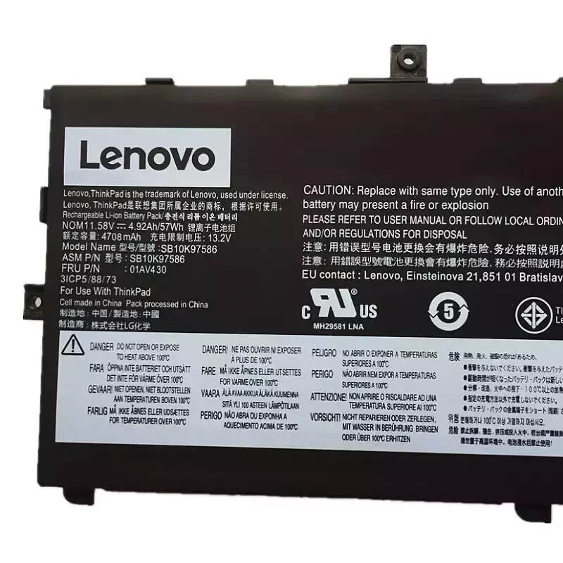 Genuine 01AV494 01AV430 Battery for Lenovo ThinkPad X1 Carbon 5th 6th ...