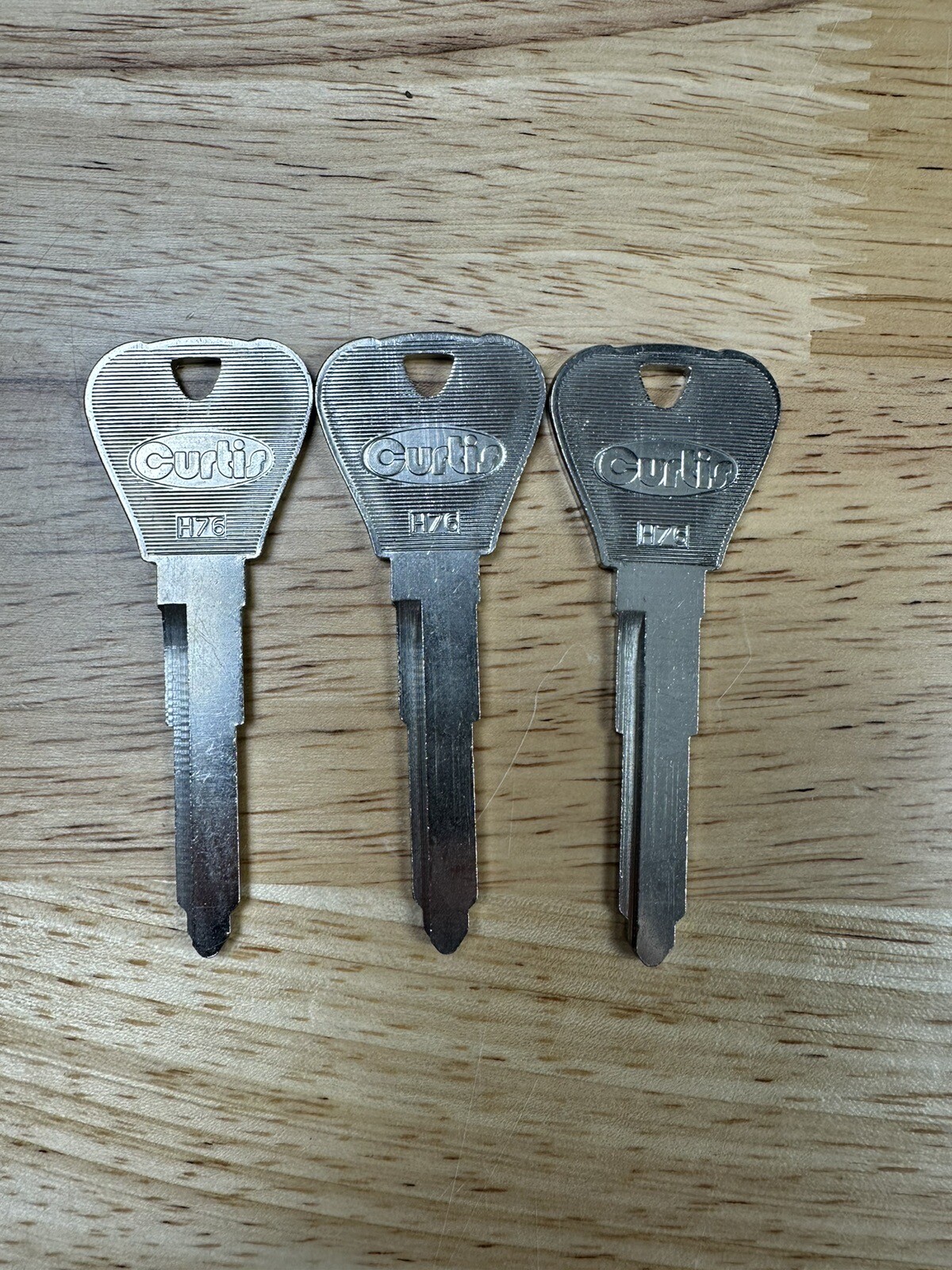 Lot of 3 Ford Family of Fine Cars H76 H-76 Keys Uncut Blanks Curtis NOS ...