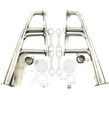 STAINLESS LAKESTER LAKE STYLE HEADERS SBC 305 350 400 CHEVY HOT RAT ...