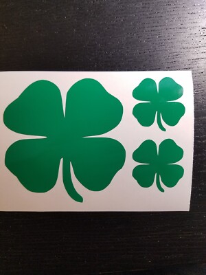 3 Leaf Clover Vinyl Decals, Bumper Sticker, Lucky, Shamrock, Irish ...