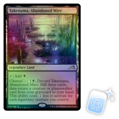 FOIL TAKENUMA, ABANDONED MIRE Kamigawa: Neon Dynasty NEO Magic MTG MINT ...