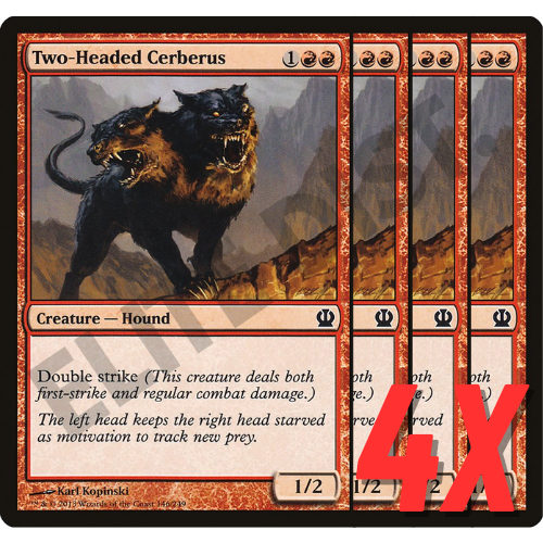 MTG Two-Headed Cerberus (Theros) 146/249 (NEAR MINT) (4X) | eBay