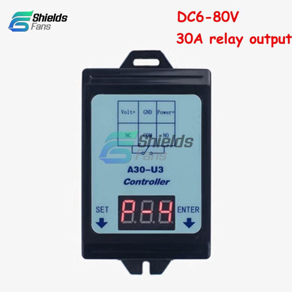 DC Voltage Detection Control Relay 6-80V/48V60V Battery Charge and ...