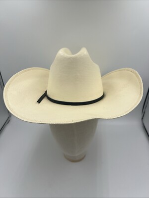 Alamo Hats Cowboy Hat Size XXXXX 7-1/4 x 6 Ivory Straw made in Mexico ...