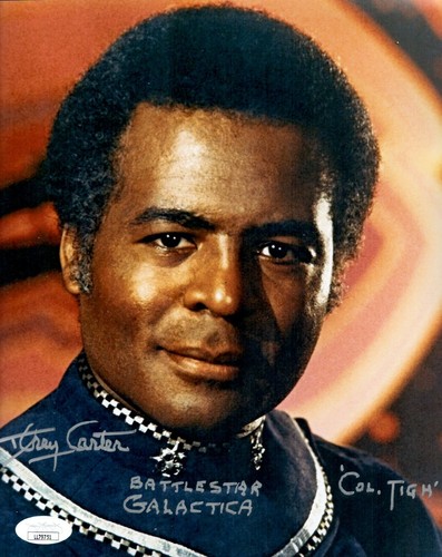 TERRY CARTER Signed TIGH 8x10 Photo BATTLESTAR GALACTICA Autograph JSA ...