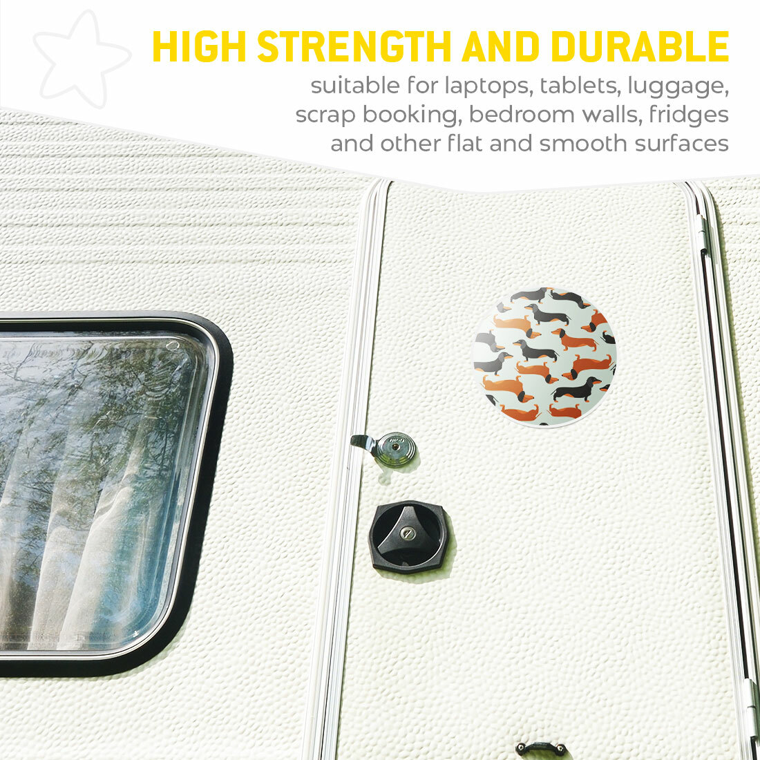 2 x Vinyl Stickers 20cm - Dachshund Sausage Dog Print Cool Gift #14369 ...