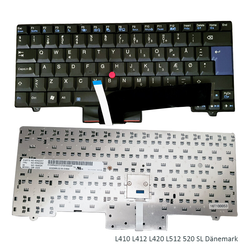 Lenovo ThinkPad Tastatur L410 L412 L420 L512 520 SL Dänemark neuwertig ...
