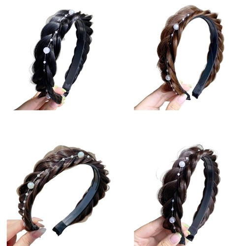 Braided Hair Hoop Invisible Hair Braided Headband Hairpiece Braid ...