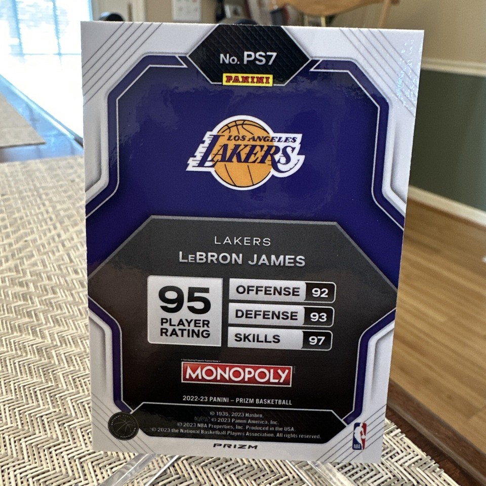 2022-23 Monopoly Prizm LeBron James Disco Black & White Monopoly Man | eBay