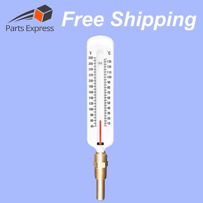PREMIUM HOT WATER THERMOMETER (40ºF ~ 280ºF ), METAL PLATE, STRAIGHT, 1 ...