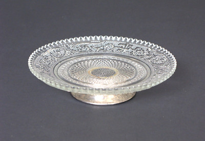 Vtg KIG Malaysia Fleur-de-Lis Pressed Glass Candy Dish, 5 3/4 ...