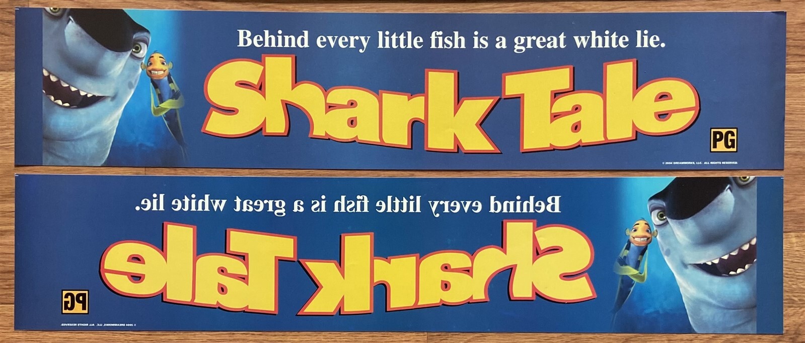 📽 Shark Tale (2004) - Will Smith - Double-Sided - Movie Theater Mylar ...