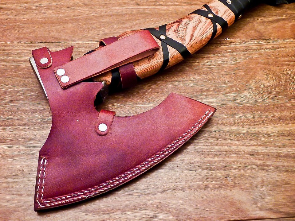 HAND FORGED CARBON Steel Axe/Hatchet Engraved Bearded VIKING AXE ...