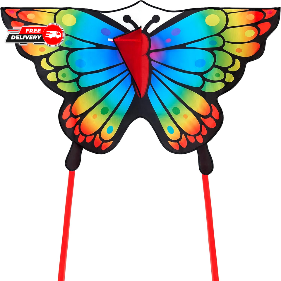 Rainbow Butterfly Kites for Kids and Adults, Easy to Fly Large Single ...