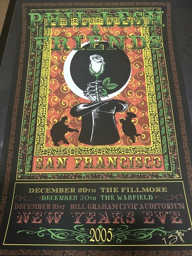 Phil Lesh & Friends MINT Poster New Year’s Eve 2005 BGCA SF CA R ...