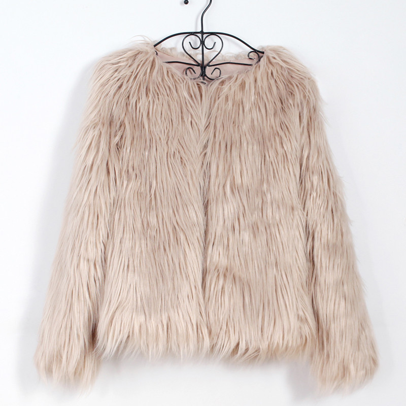 Fashion Warm Women Faux Fur Open Front Short Jacket Soft Fluffy Coat ...