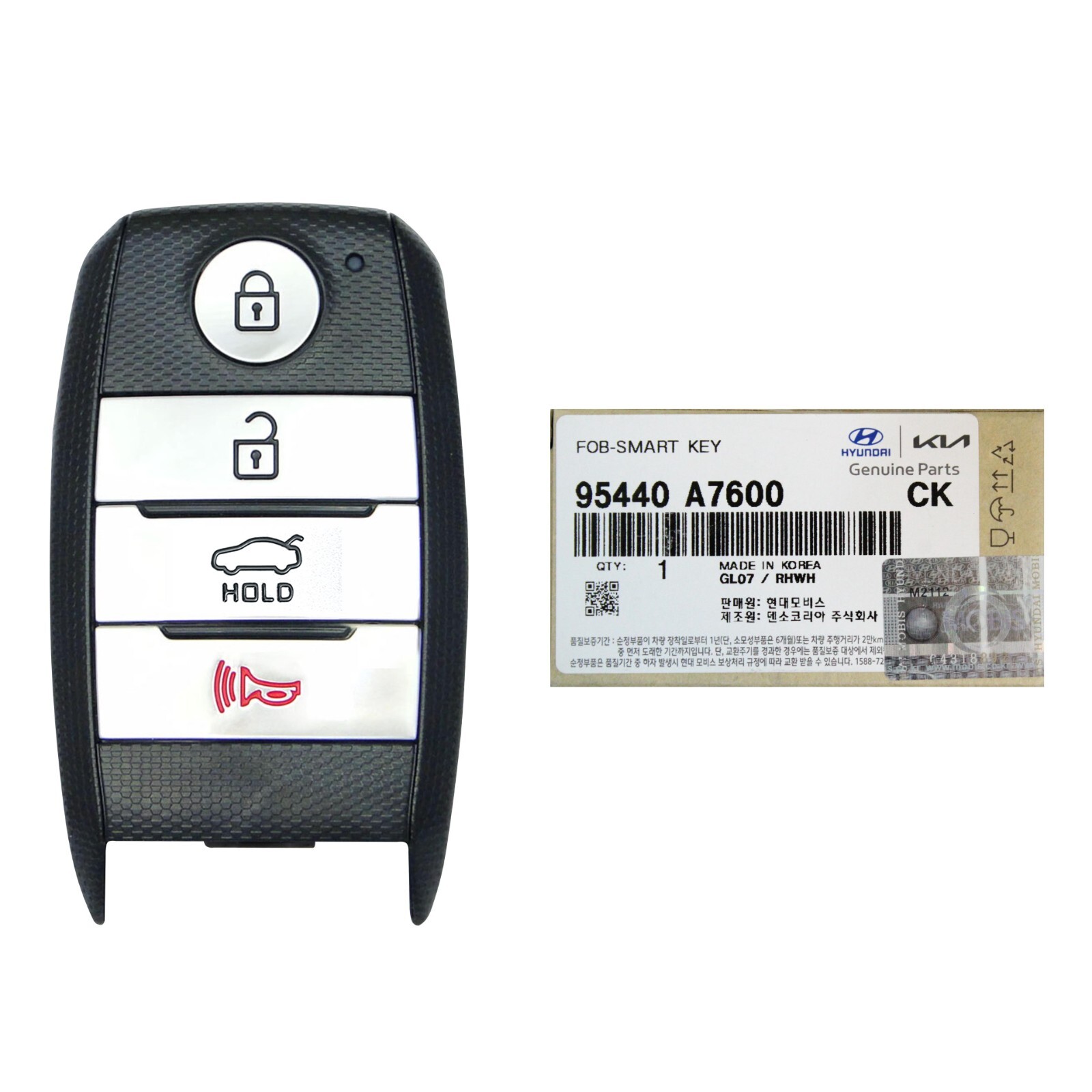 GENUINE KIA FORTE 2017 - 2018 SMART KEY 4BUTTONS 433MHZ - 95440-A7600 ...