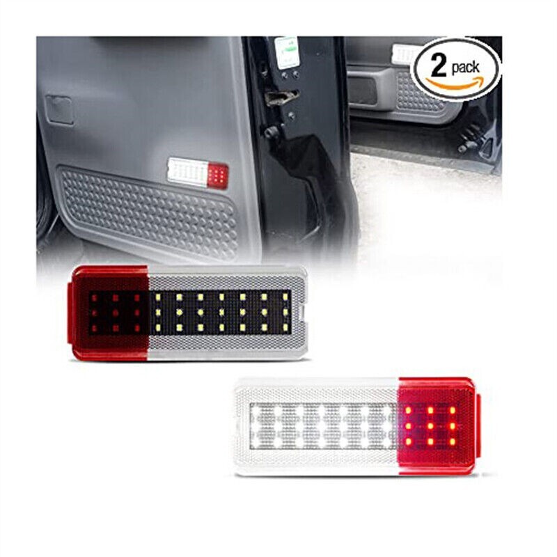 2Pc Interior Door Panel Light Reflector For 99-07 Ford Super Duty F250 ...