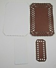 Cardstock Diecut paper from AG Reticulated Border Frame - Brown & White ...