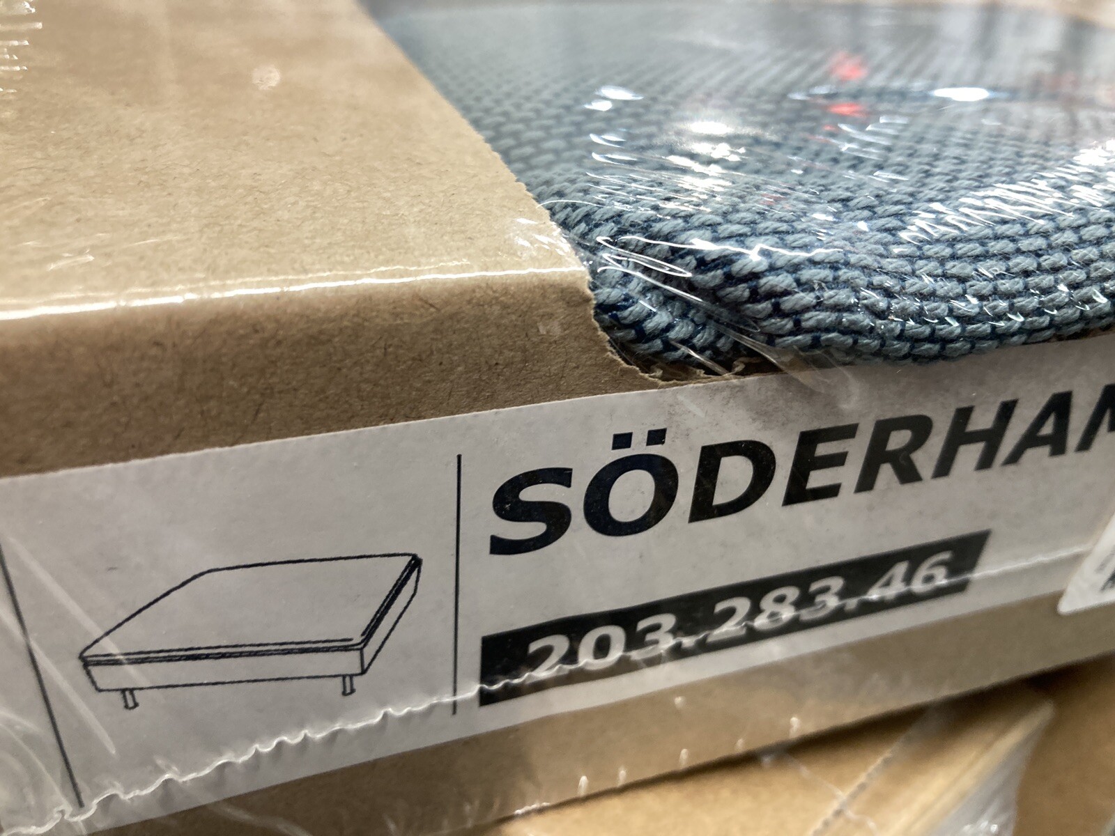 Ikea Soderhamn Ottoman Footstool Finnsta Turquoise 203.283.46 New Cover ...