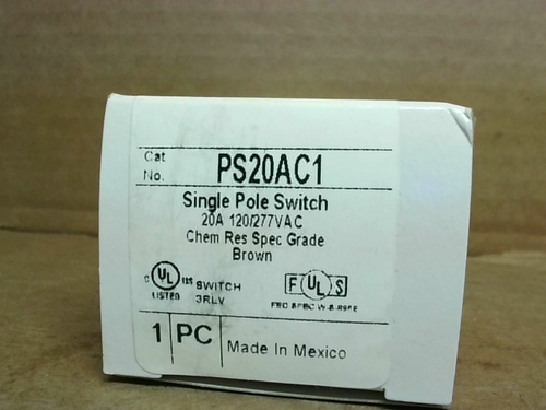 Pass & Seymour Legrand PS20AC1 Single Pole 20A 120/VAC Switch - New In ...