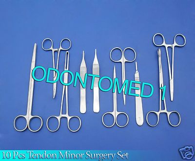 10 PCS TENDON MINOR SURGERY REPAIR SET KIT SUR UROLOGY INSTRUMENTS DS ...